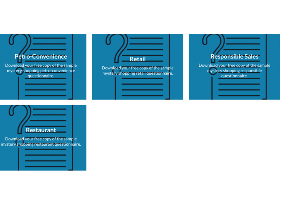Sample Questionnaires | Mystery Shopping | Intouch Insight